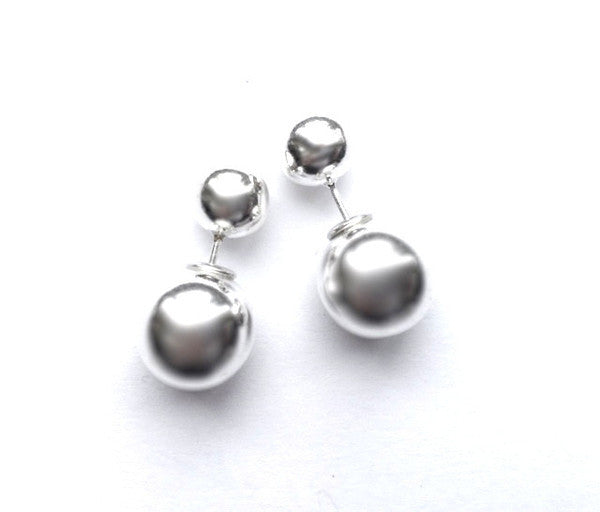 Sterling Silver Reversable Earrings | Mimosura Jewellery for Kids