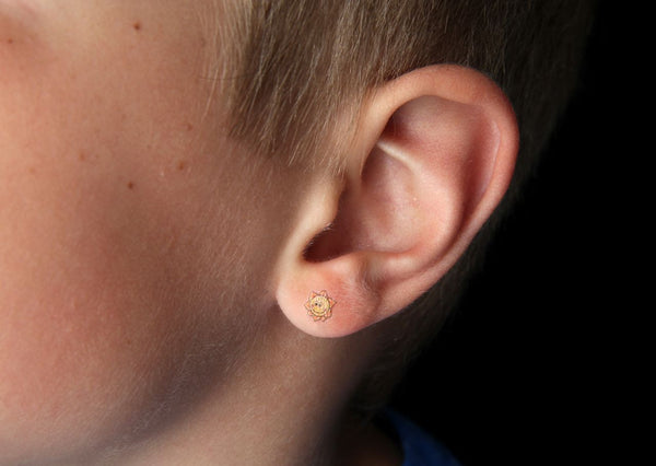Smiling Sun /Glitter Rainbow Earring Tattoos | Mimosura Jewellery for Kids